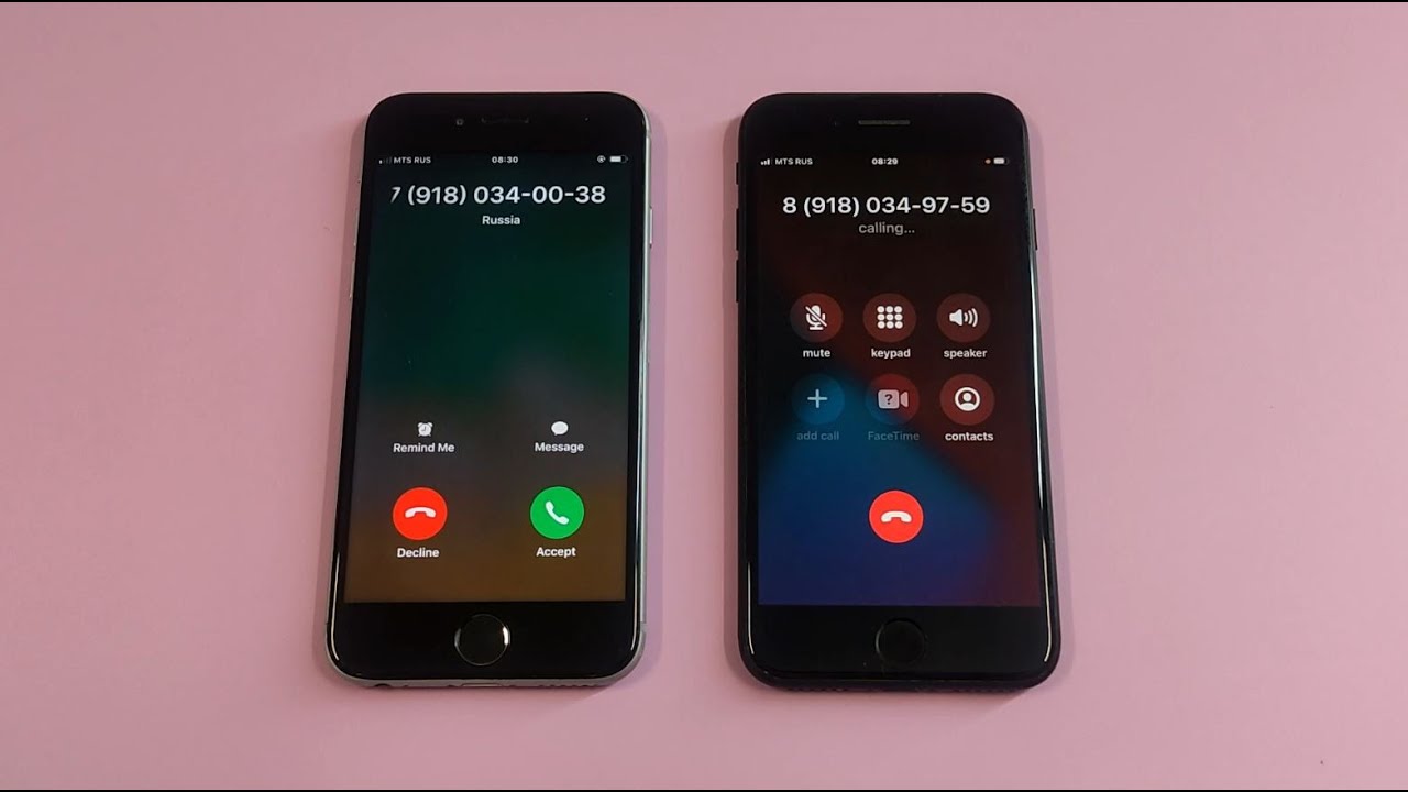 Incoming call & Outgoing call at the Same Time Apple iPhone 6 vs 7 ...