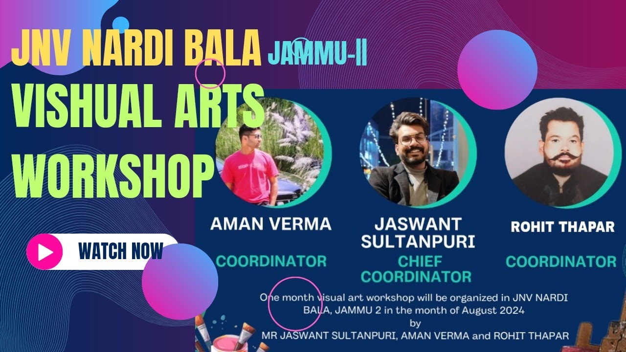 VISUAL Arts Workshop || JNV NAVODAYA VIDYALAYA JAMMU -II - YouTube
