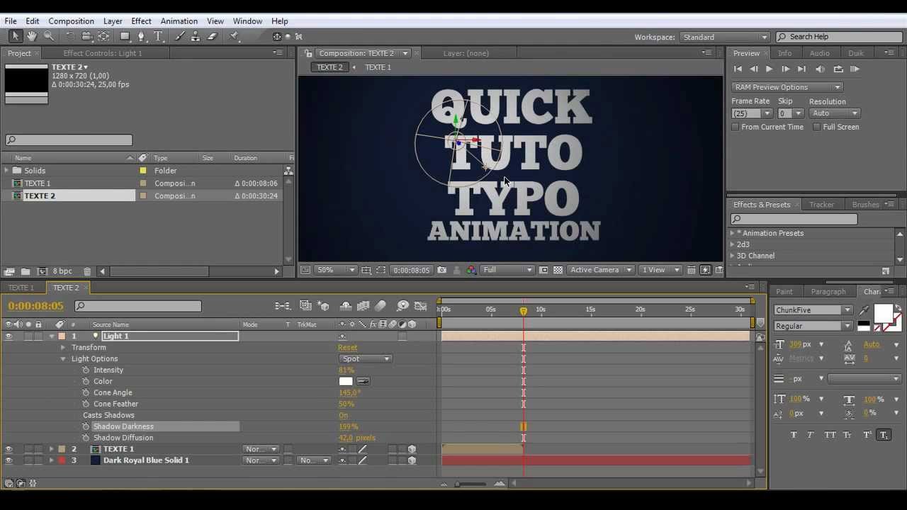 TUTO ADOBE AFTER EFFECTS - Animation Typographie - Expressions Rebond ...