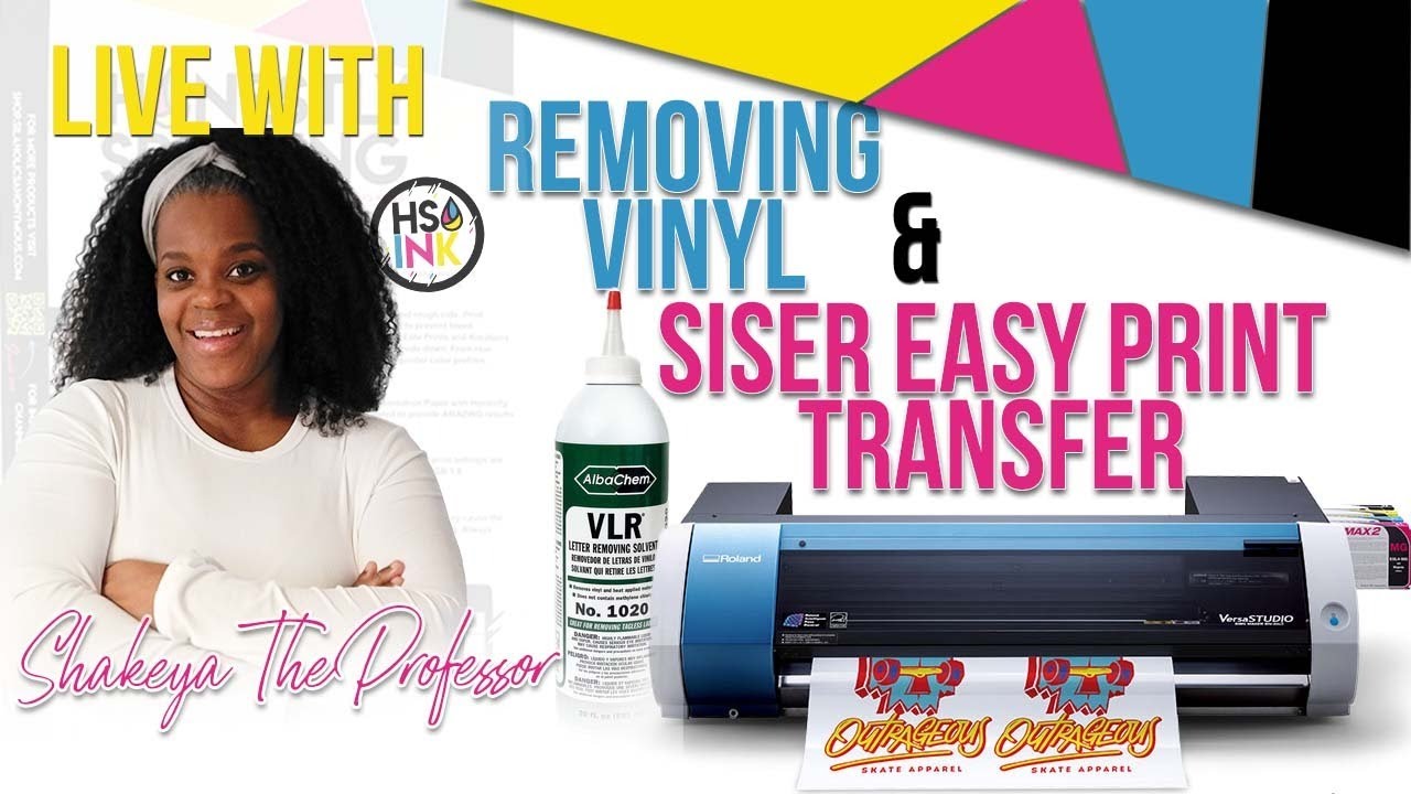 How to Remove Vinyl with VLR and Siser EasyPrint Transfer with Roland ...