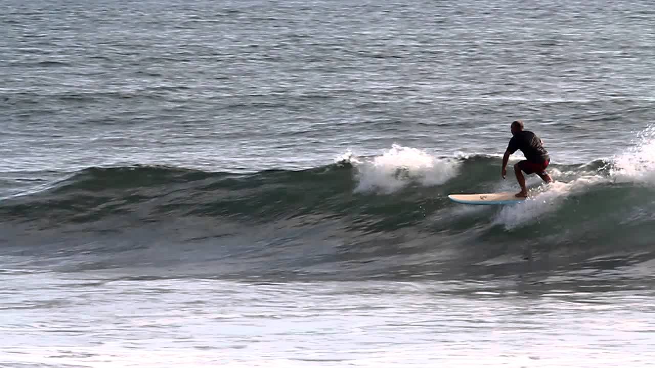 surfing 8 foot bam bam funboard is a winner - YouTube