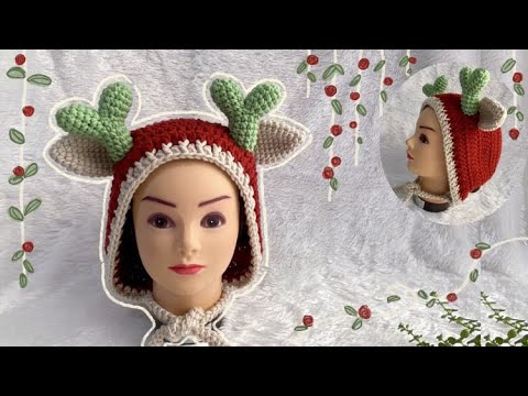 CHRISTMAS CROCHET 🌲 Crochet Christmas Reindeer Hat Free Pattern 🌲 ...