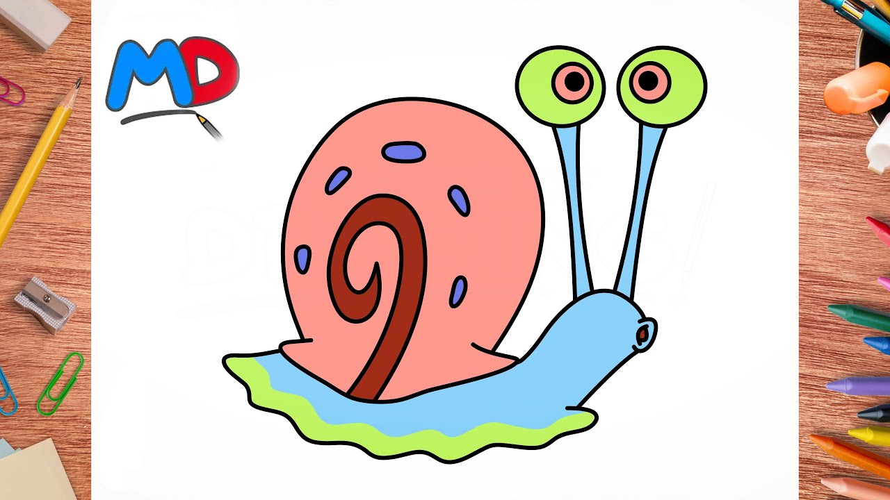 HOW TO DRAW GARY THE SNAIL FROM SPONGEBOB | MASTER OF DRAWING #83 - YouTube