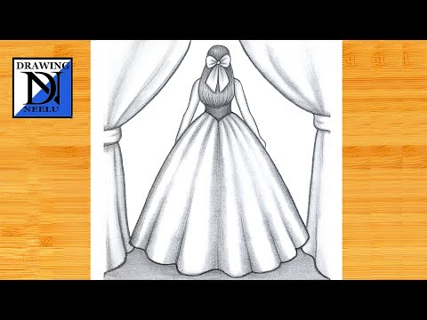 How to draw a easy Girl Backside - Very easy drawing || Pencil sketch for beginner || Girl drawing