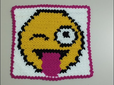 Emoji Desenli Yapması Çok Kolay Çeyizlik Kare Lif Modeli. En Güncel 2025 Kare Lif Örnekleri.