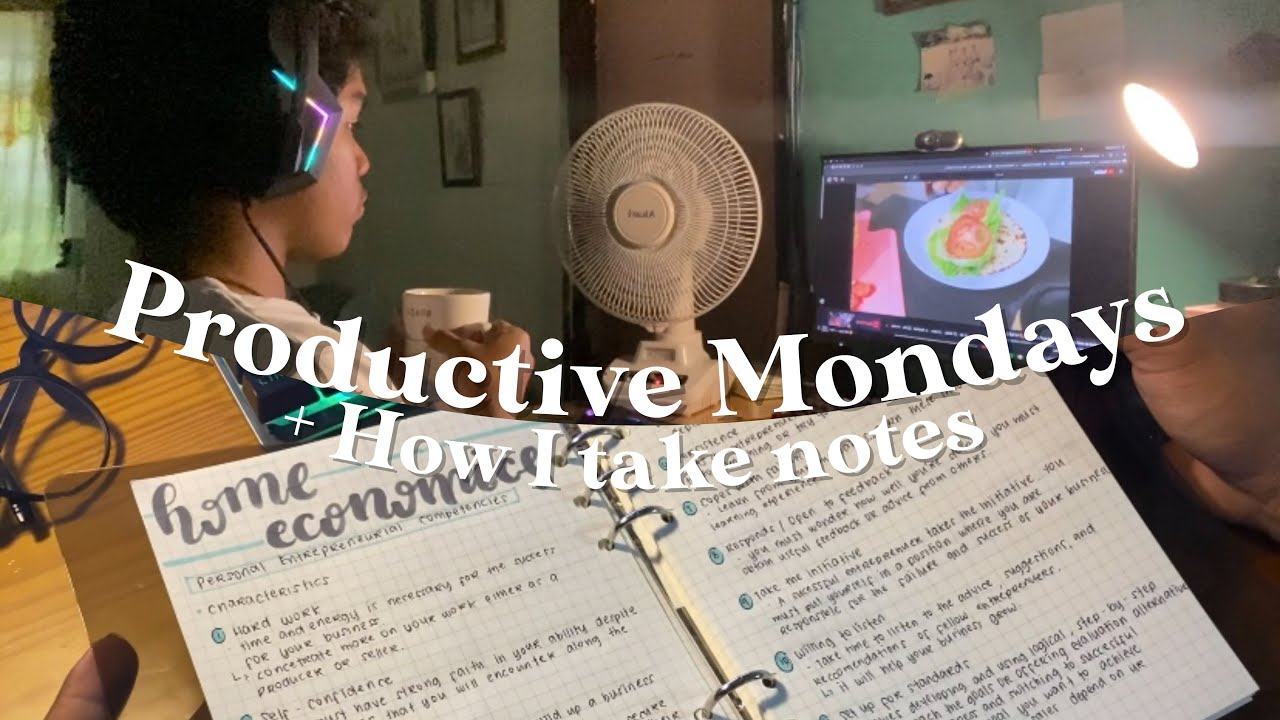 productive Mondays | how I take notes - YouTube