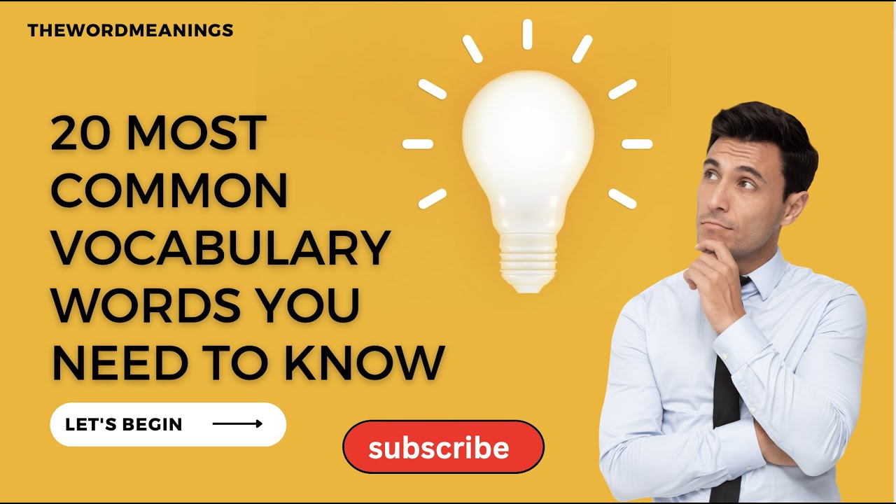 20 Vocabulary Words You Need To Know | #vocabulary |#englishgrammar ...