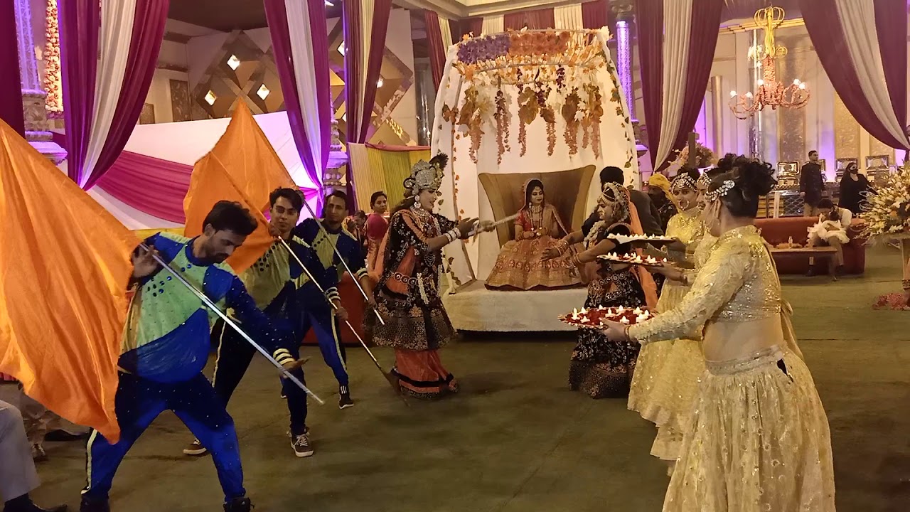 Bridal Entry With Palki Radhey Krishna Theme - YouTube