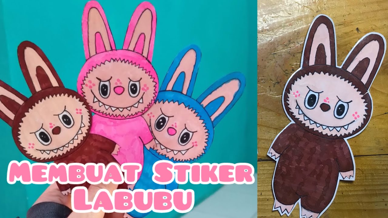 Cara Membuat Stiker Labubu, Stiker Labubu Viral - YouTube