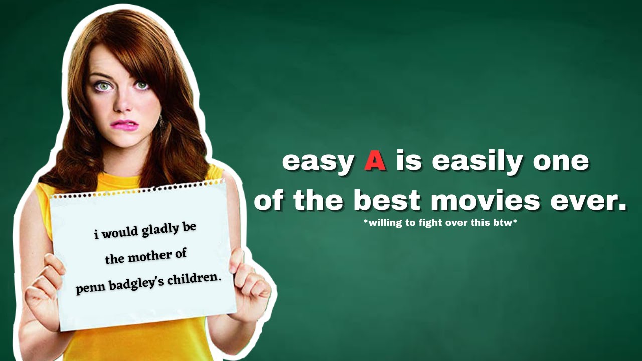 easy A is easily one of the best movies ever. - YouTube