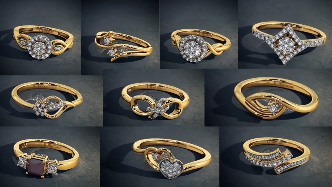 Gold and Diamond Ring Collection with Weight and Price l latest gold ...