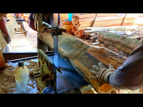 Here's how to process teak wood that has intact fibers - YouTube