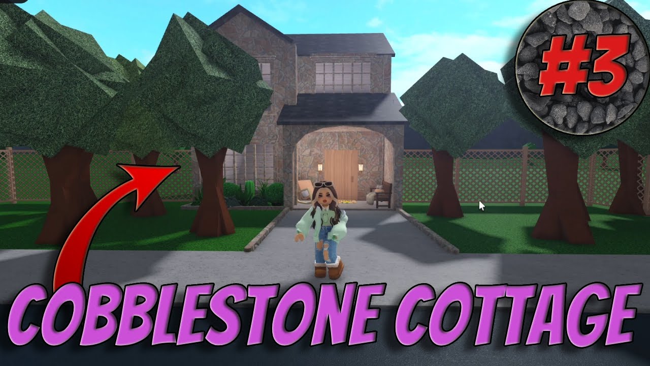 I BUILT a COBBLESTONE COTTAGE in BLOXBURG! | ROBLOX #3 - YouTube