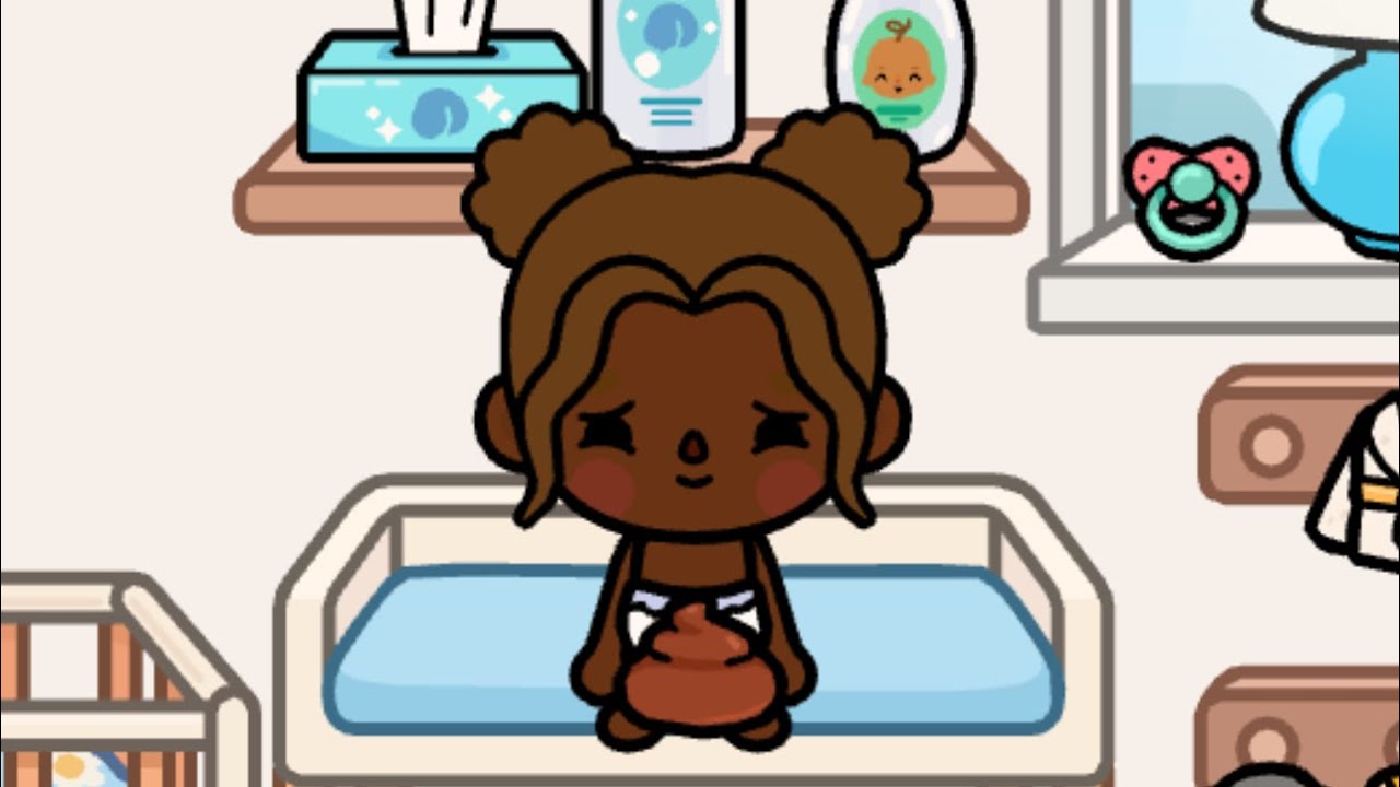 BABY POOPS AT NIGHT IN HER DIAPER!😮Toca Boca - YouTube