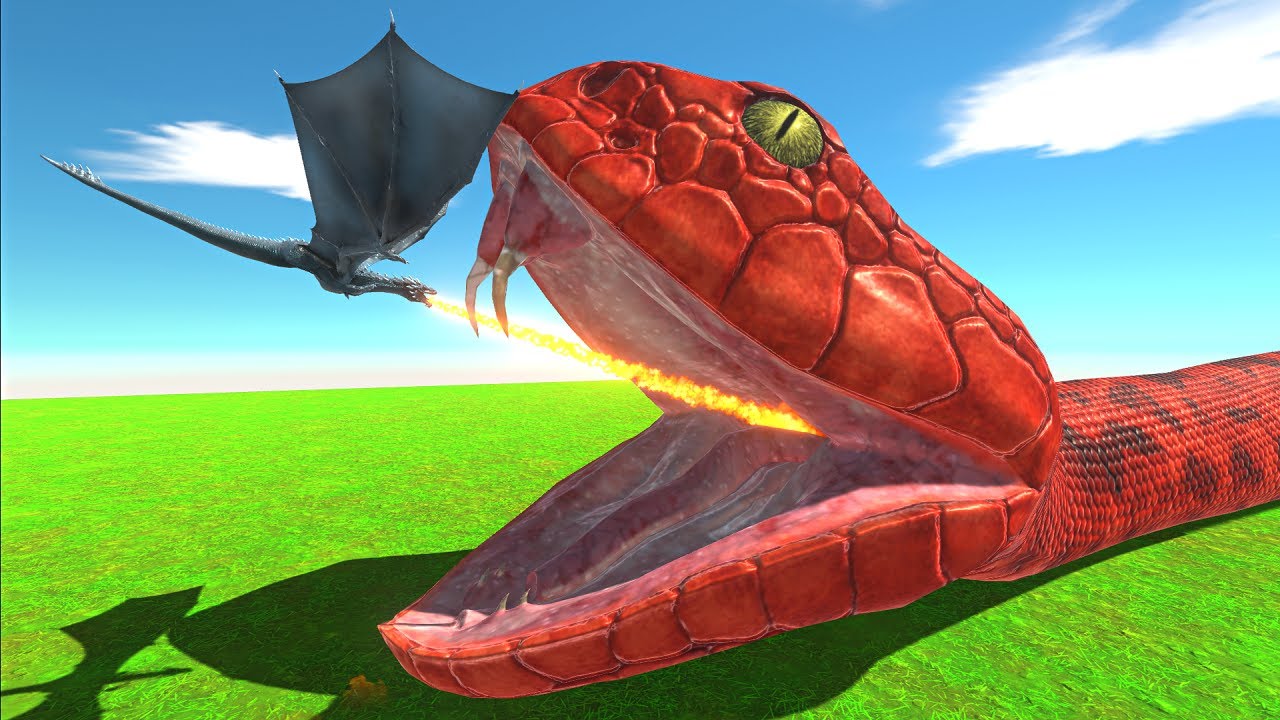 Baby Dragon vs Giant Reptiles in ARBS - YouTube