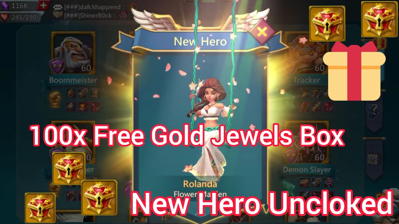F2P New Event Free 100x Gold Jewels Pack || Unlocked New Hero || Lords ...