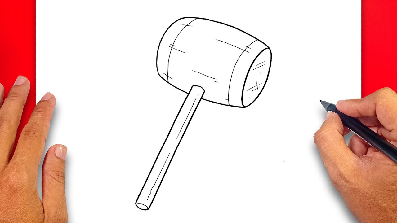 How to draw Wooden Mallet - Easy Drawing Wooden Mallet - YouTube