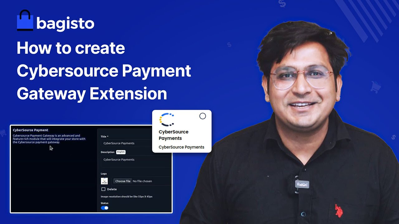 How to create CyberSource Payment Gateway Extension in Bagisto - YouTube