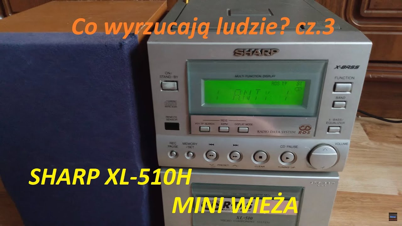 Sharp XL-510H Mini wieża stereo ze śmietnika ! Micro stereo system from ...
