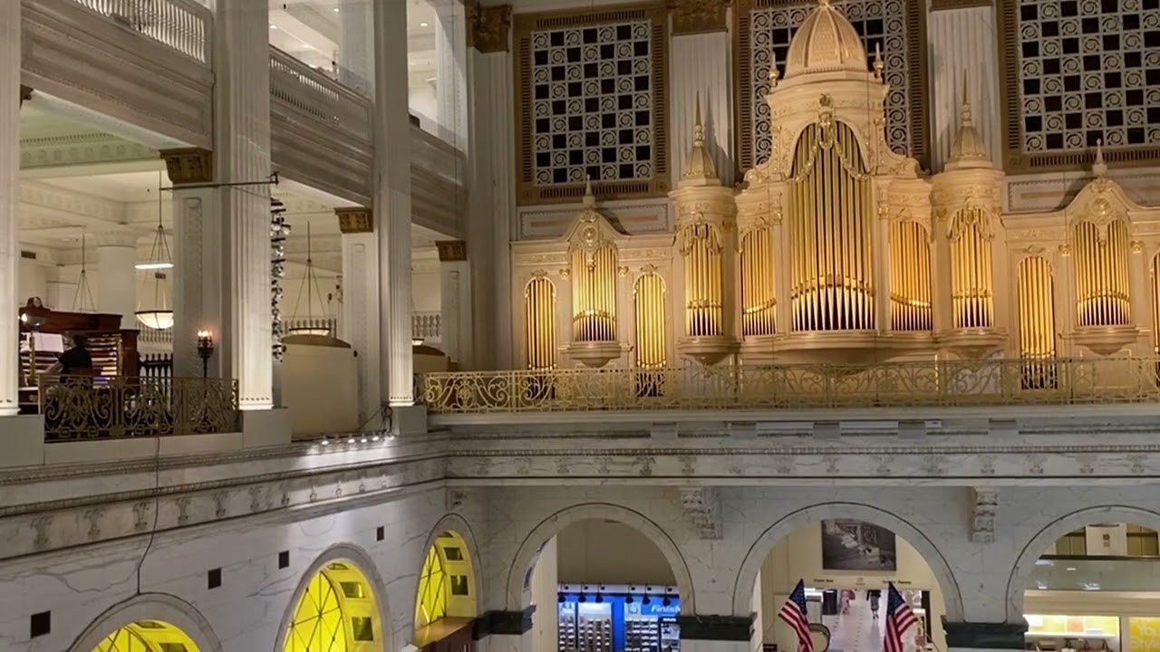 Wanamaker organ at Macy’s play Dvorak new world symphony - YouTube
