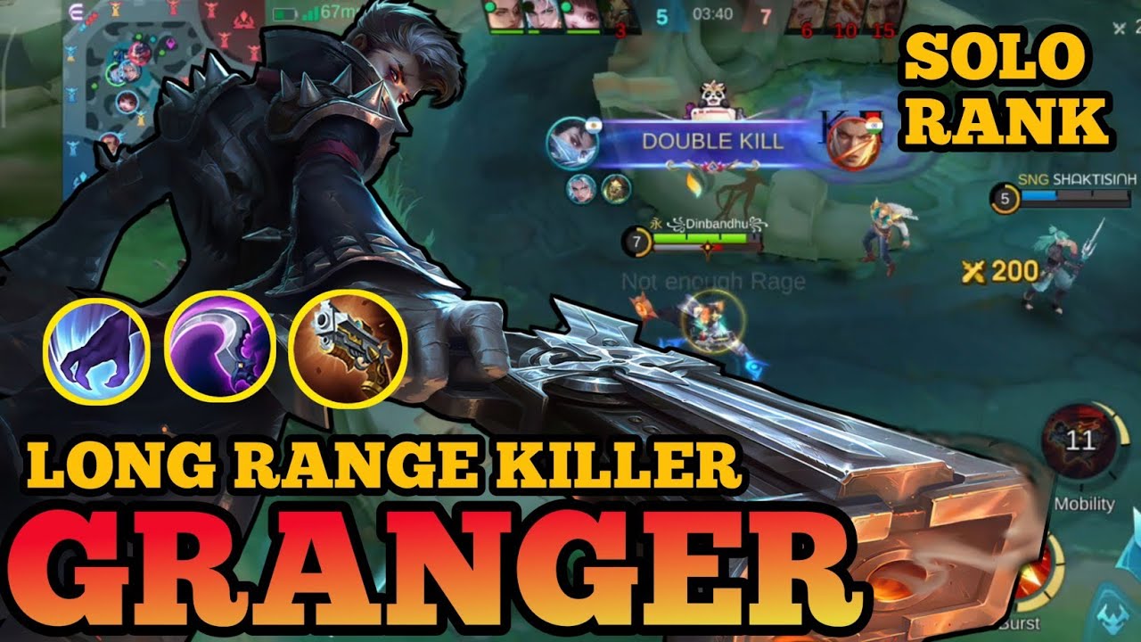 Granger Gameplay (Long Range Killer) Rank Push(Solo Rank) (India🇮🇳 ...