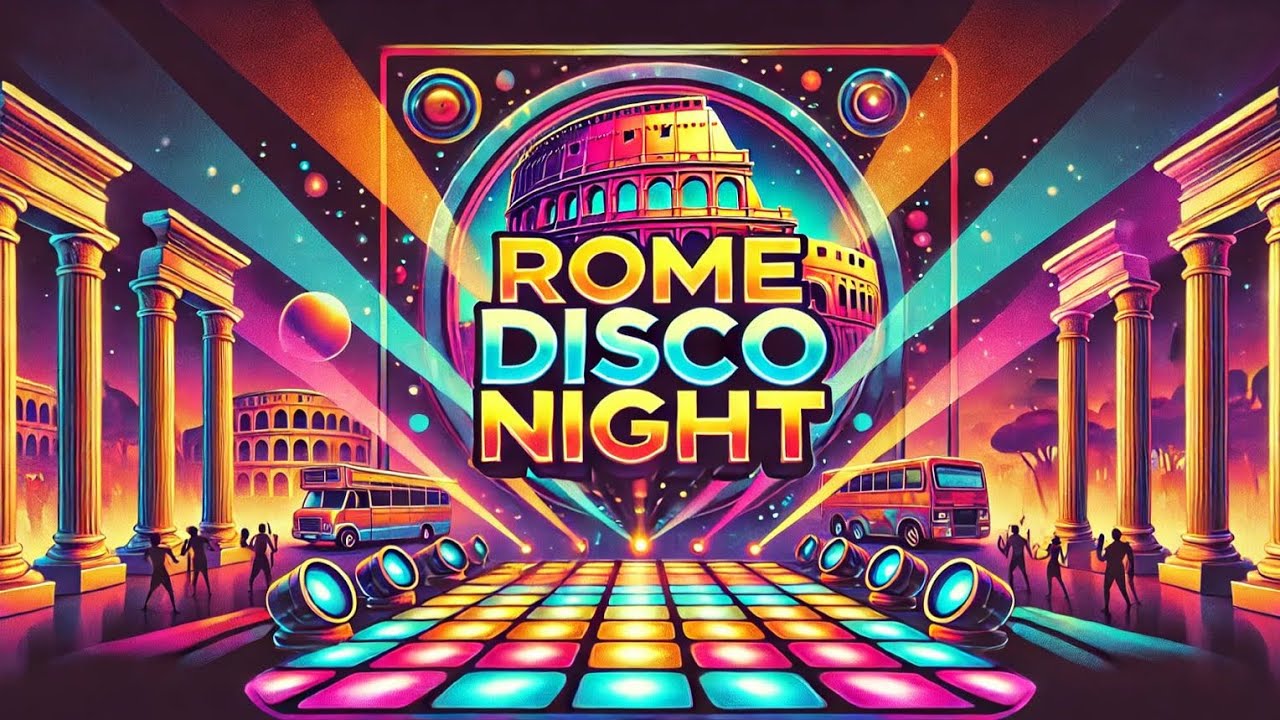 "Rome Disco Night: Vibes eletrônicas sob as luzes vibrantes da Cidade ...