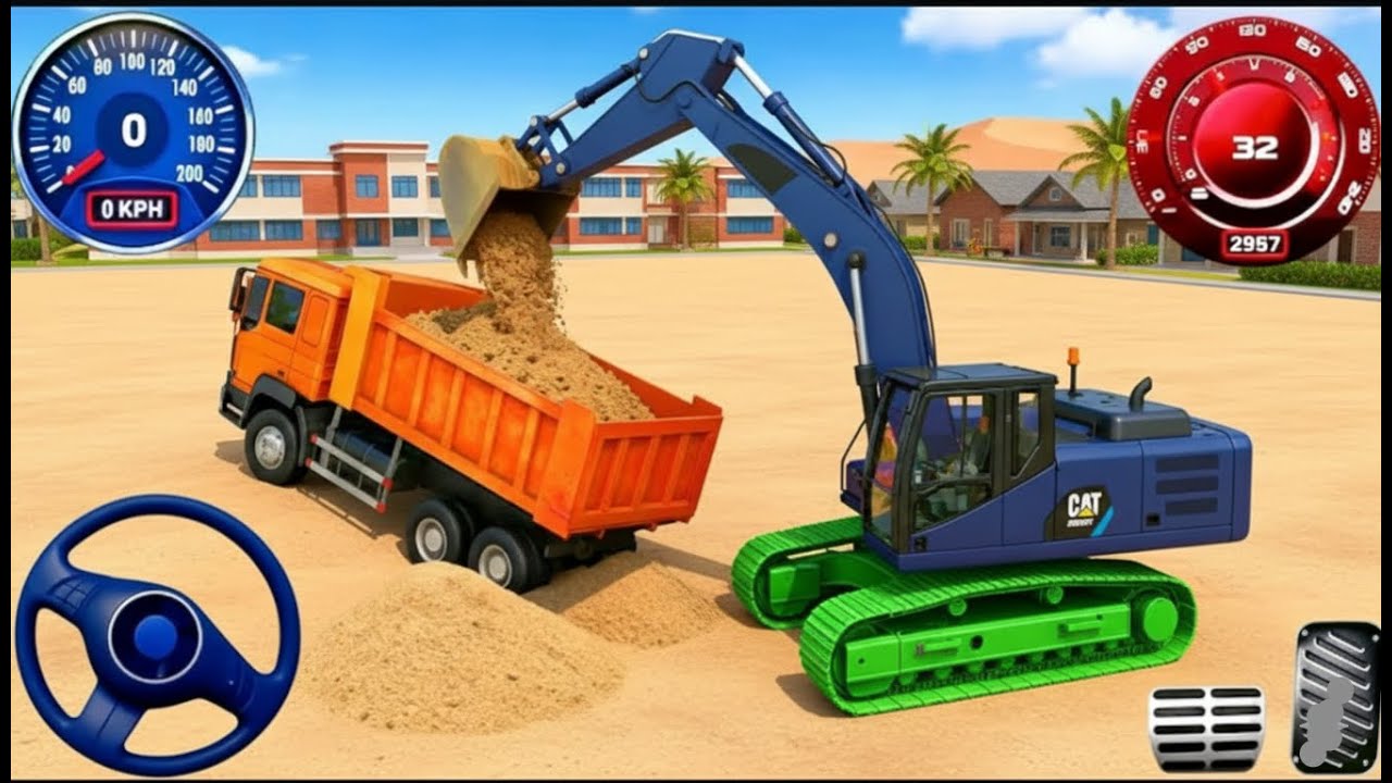Havey excavator Bridge builder 3D 2026 Games Real city Road ...