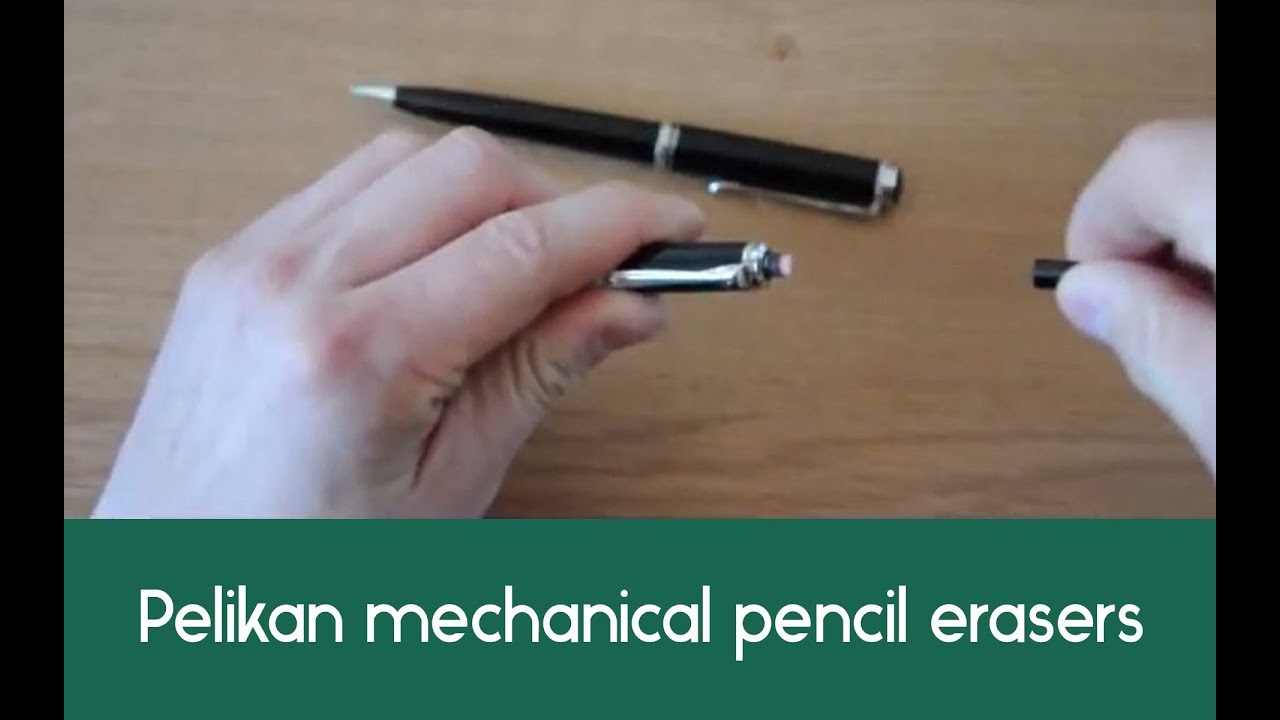 Erasers on Pelikan mechanical pencils - YouTube