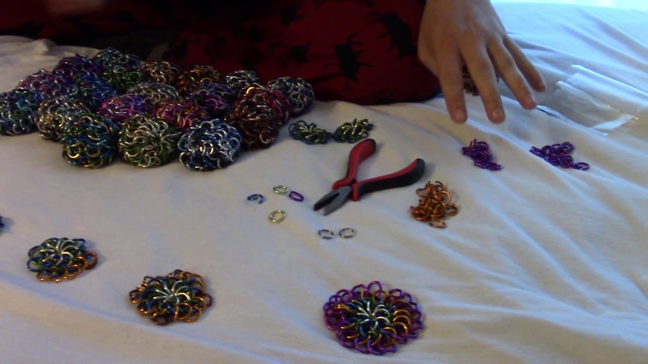 00a: overview stages half closed open | make chain mail ball - YouTube