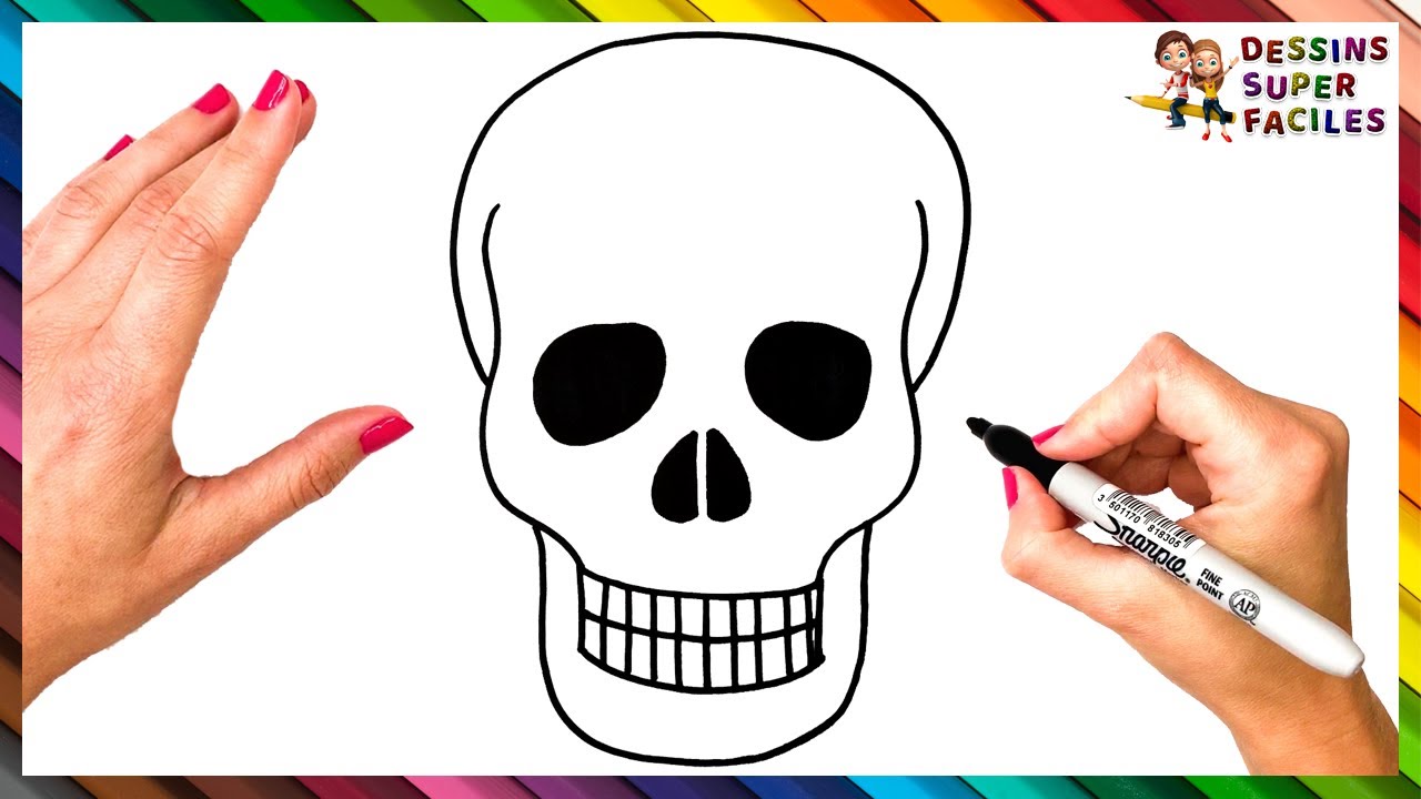 Comment Dessiner un Crâne Étape par Étape 💀 Dessin de Crâne Facile ...