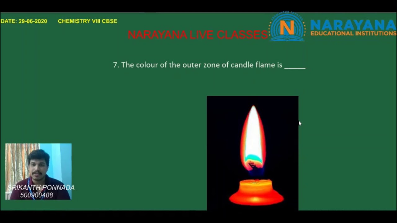 CBSE CLASS 8 CHEMISTRY FLAME AND STRUCTURE OF FLAME 29 06 20 - YouTube