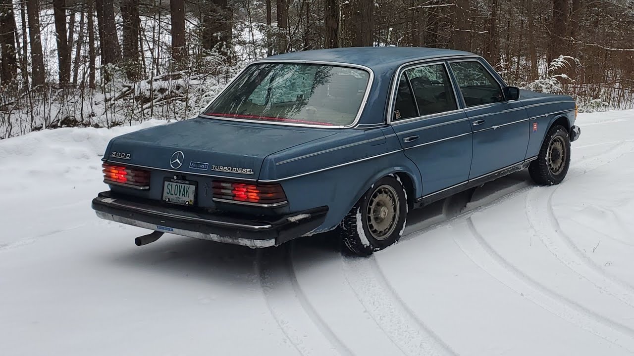 My 1983 Mercedes Benz 300D in the Fresh Snow ~ W123 / om617 Turbo ...