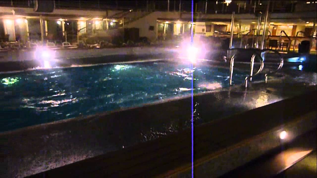 Rough Sea Swimming Pool on Ventura Cruise Ship - YouTube