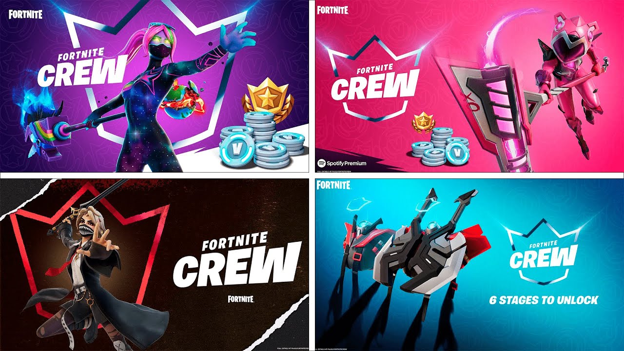 All Fortnite Crew Trailer (Season 14 - Season 23) - YouTube