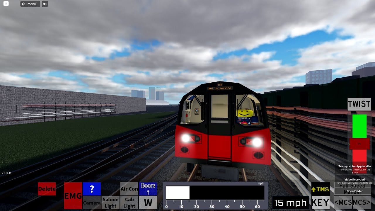 How To Start A London 1996 Tube Stock In Roblox - YouTube