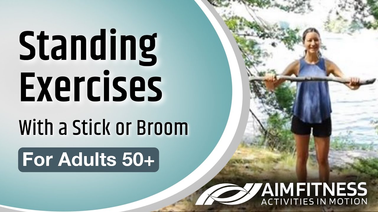 Standing Exercises With a Stick or Broom - YouTube