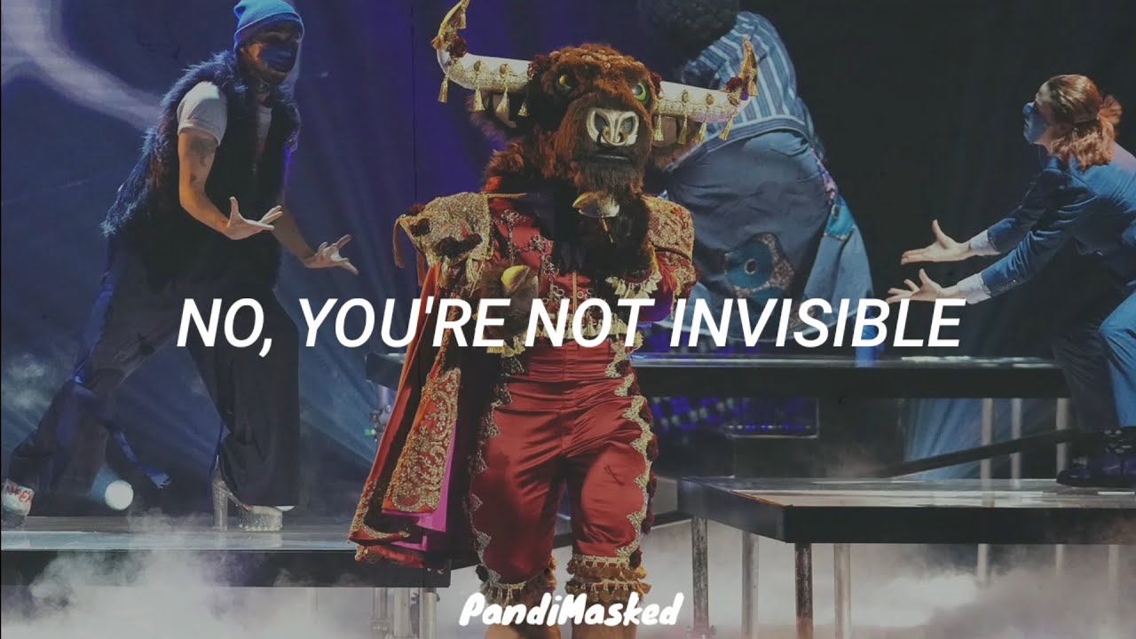 Bull Performs "Invisible" By Hunter Hayes (Lyrics) | The Masked Singer ...