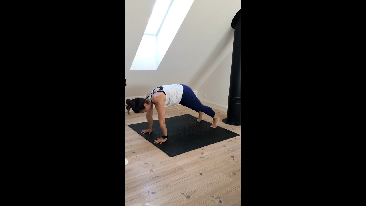 Downward dog stretch into standing pike stretch - YouTube