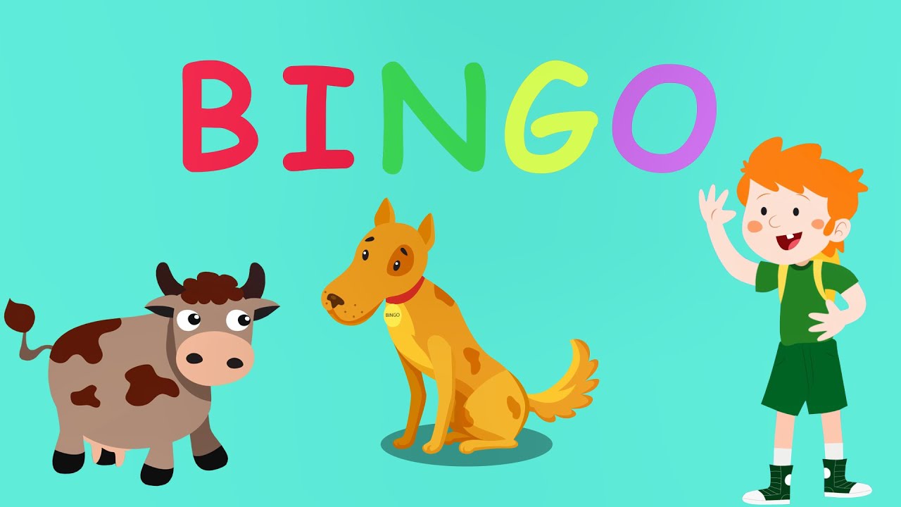 Bingo Song The dog song for kids B-I-N-G-O Cartoons for babies nursery ...