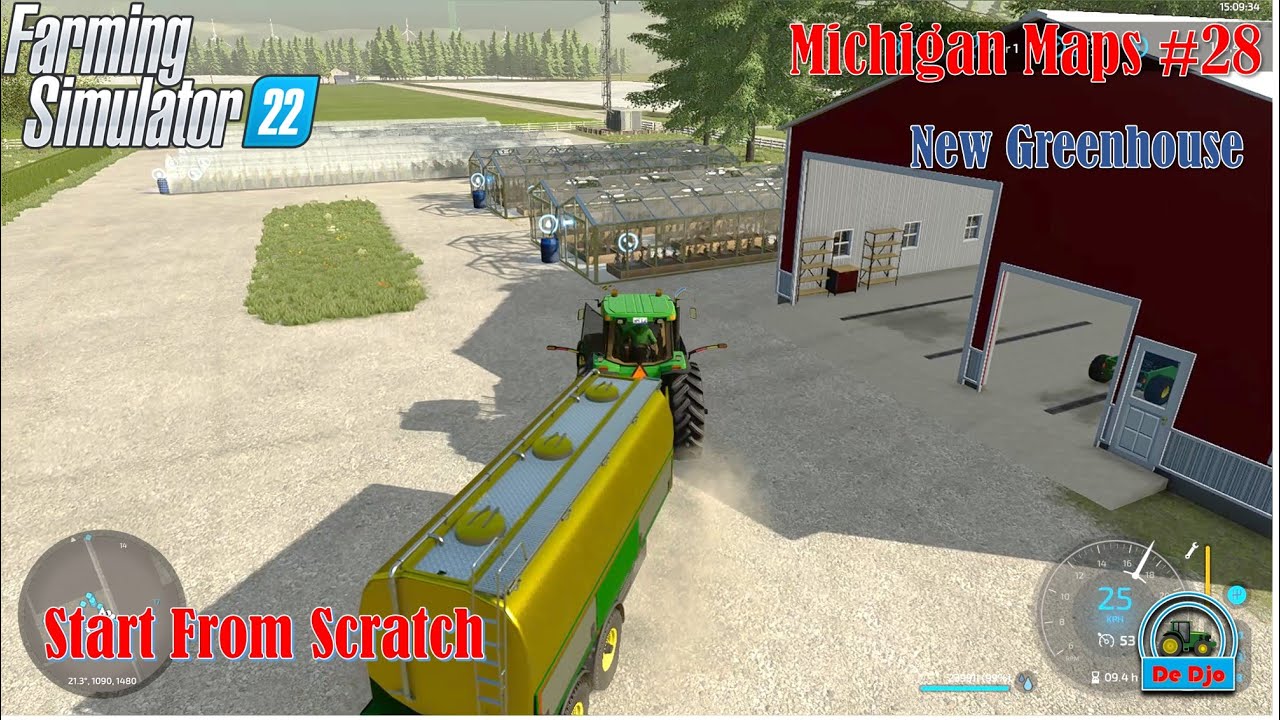 FS22 Michigan Maps || Build New Greenhouse ||Timelapse eps. 28 - YouTube