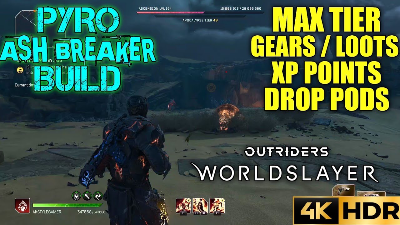 Paxian Homestead Max Tier Drop Pods Pyro Ash Breaker Build OUTRIDERS ...