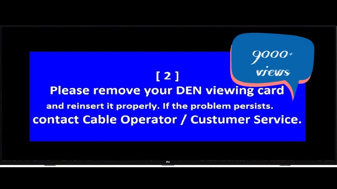 How to solve DEN viewing card problem. - YouTube