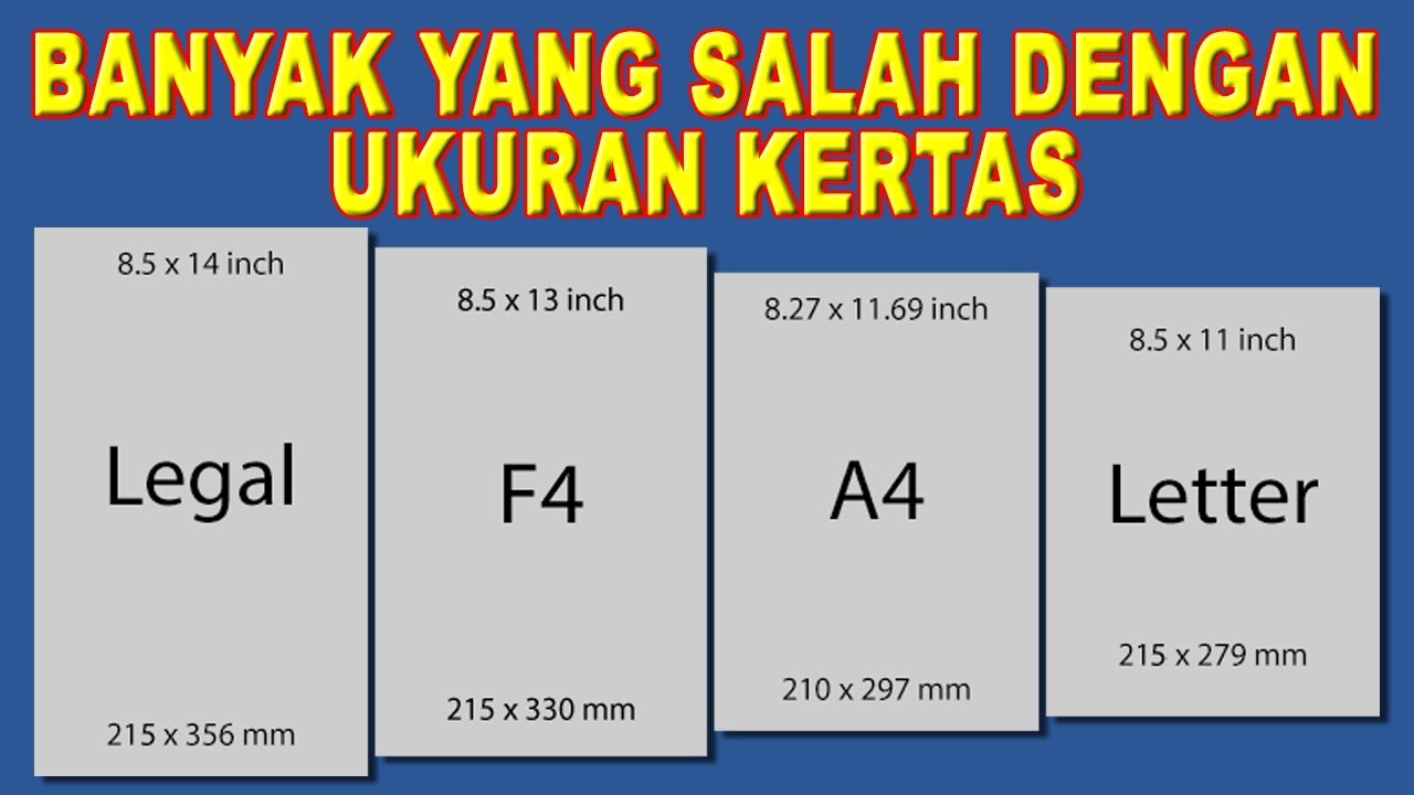 Penjelasan Tentang Ukuran Kertas - Tutorial Microsoft Word - YouTube