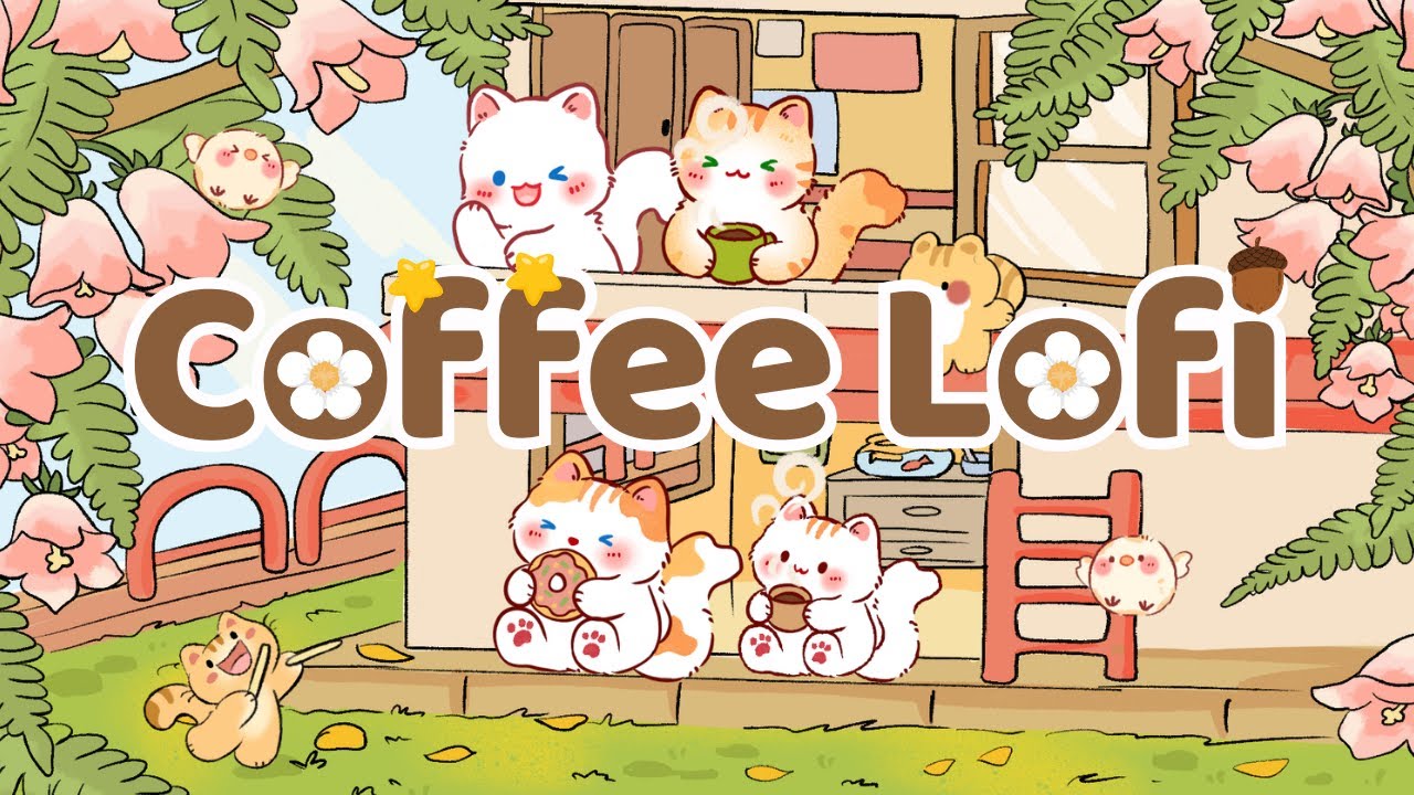 Coffee Lofi ☕🌸2 Hour Cafe Song 📻☀️🎵 Stream cafe cute & relaxing music 🍪 ...