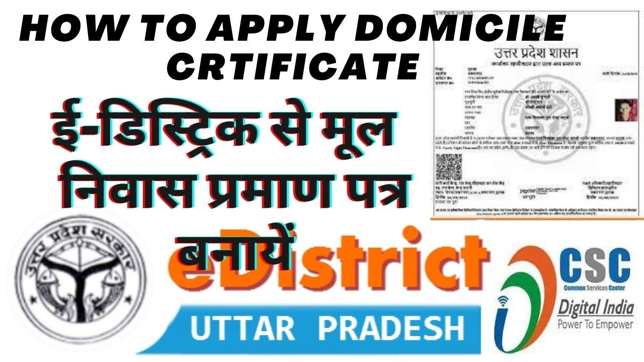 HOW TO APPLY FOR DOMICILE CERTIFICATE ONLINE | MUL NIVAS PRAMAN PATRA ...