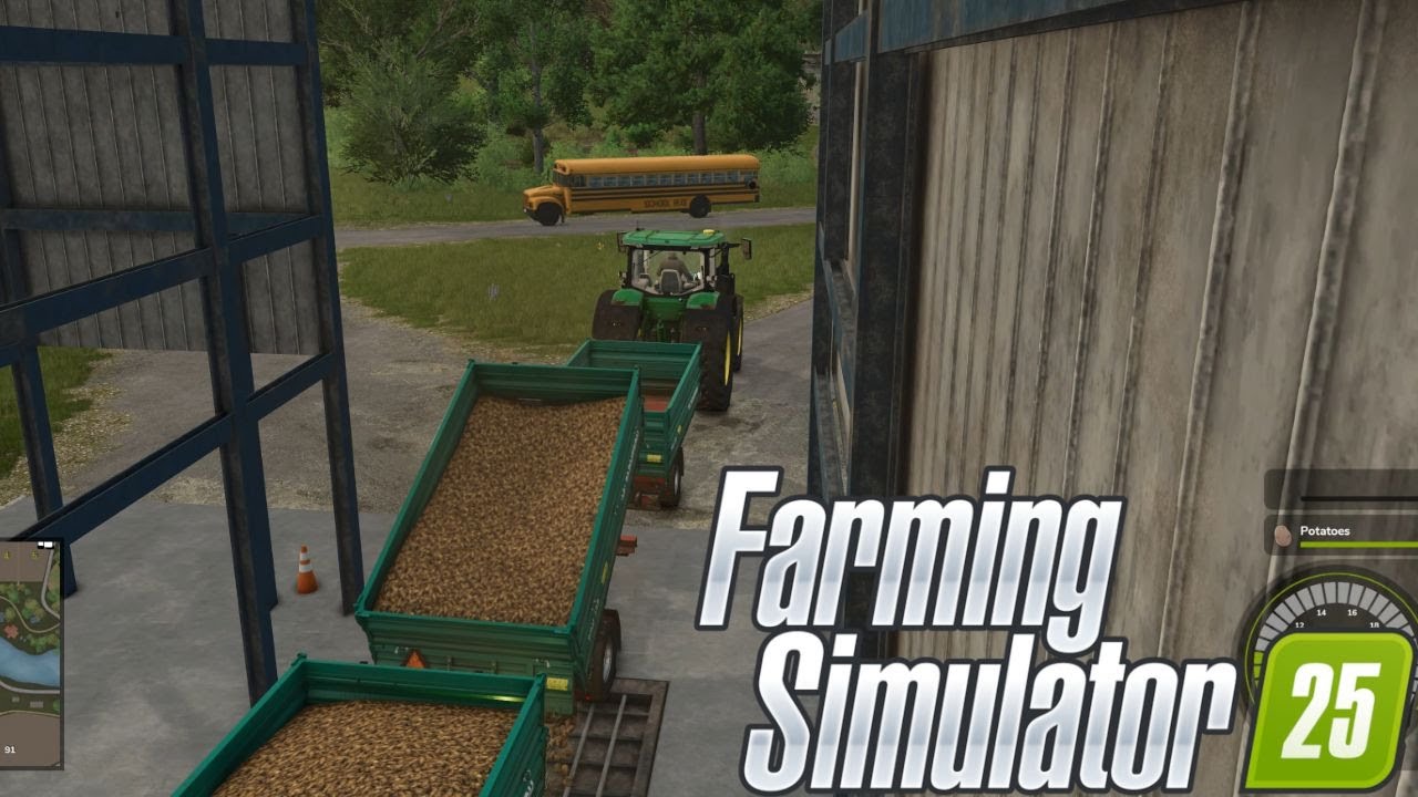 Farm Sim Saturday...Potatoes Soy Bean Canola and Wheat... Busy day ...