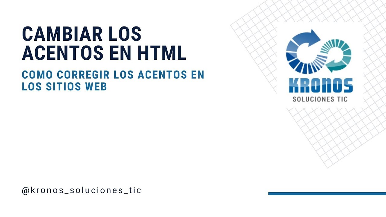 Acentos en HTML - YouTube
