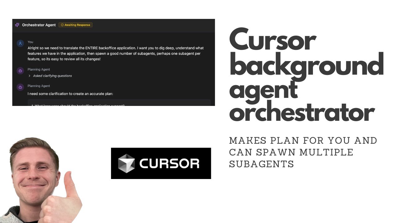 Cursor Background Agent Orchestrator | How to create multiple subagents ...