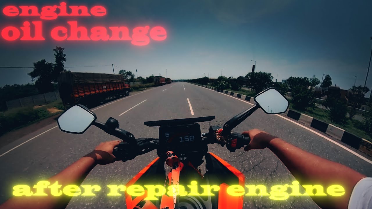1000 k\m complete || duke 390 engine oil change || after repair engine ...