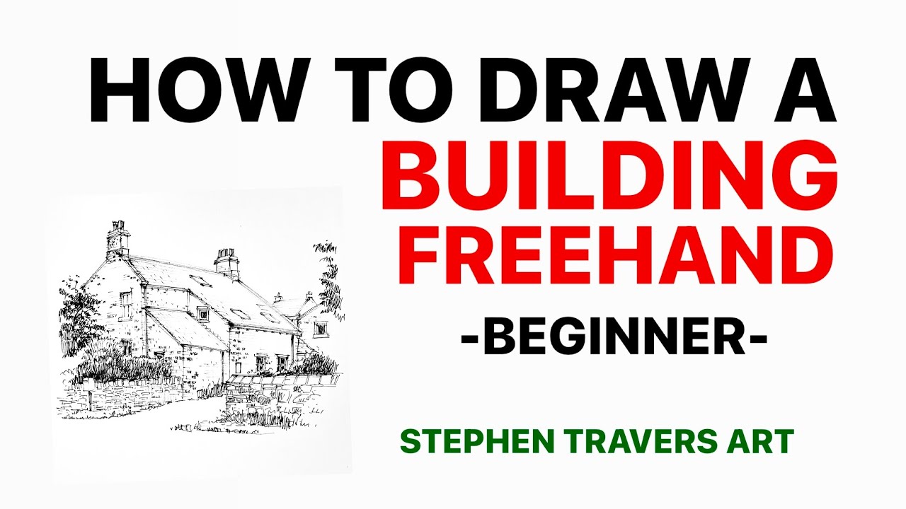 How to Draw A Building Freehand Beginner - YouTube